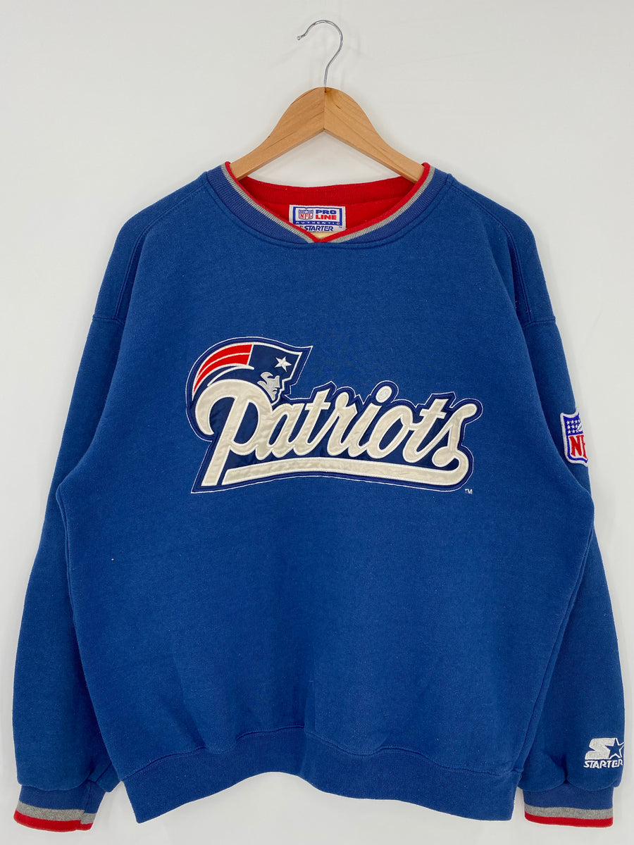 90’s STARTER x NEW ENGLAND PATRIOTS Size M NFL Sweat - Shirt/ K5881 ...